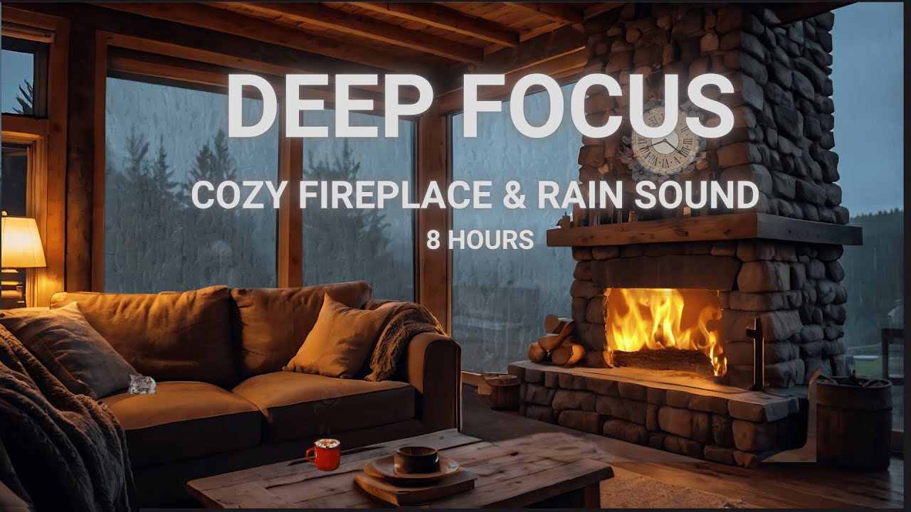 Ultimate Cozy Cabin Ambience: 8 Hours of Rain and Fireplace Sounds for ...