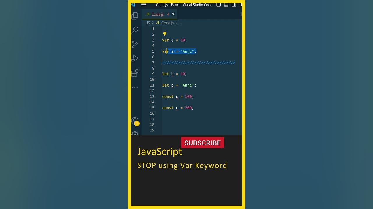 Javascript Tutorial For Beginners Stop Using Var Javascript In Telugu Learn Javascript Js