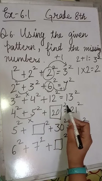 Square & Square Roots || Using the given pattern,find the missing numbers || Decoding Patterns ...