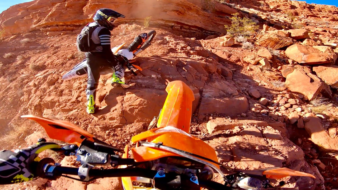 Riding Insane Cliffs, Thrashing my KTM Helping a Stranger! - YouTube
