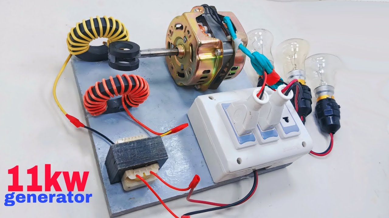 Ac 220v generator how to make electricity 11kw with copper wire Using ...