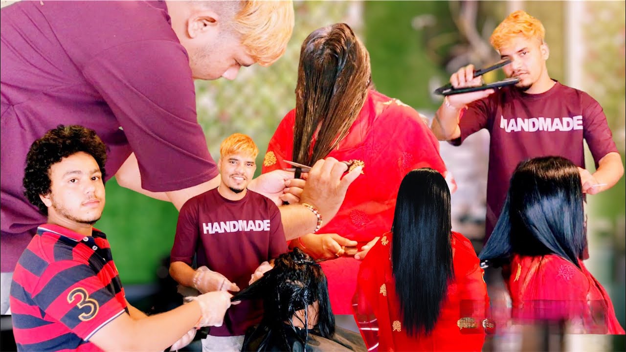 Long HAIR Transformation for advance Haircut step by step Haircolour ...