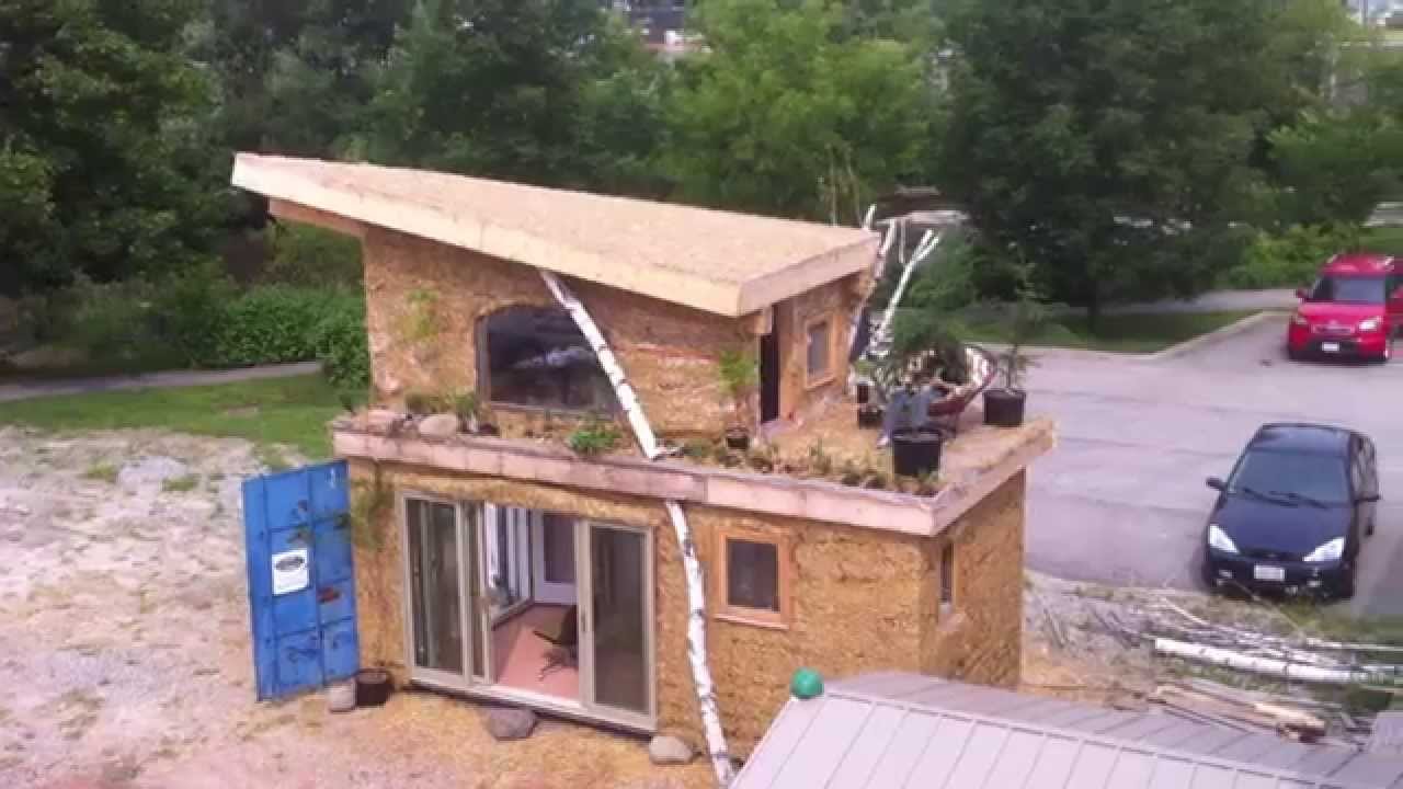curved roof on a container house - YouTube