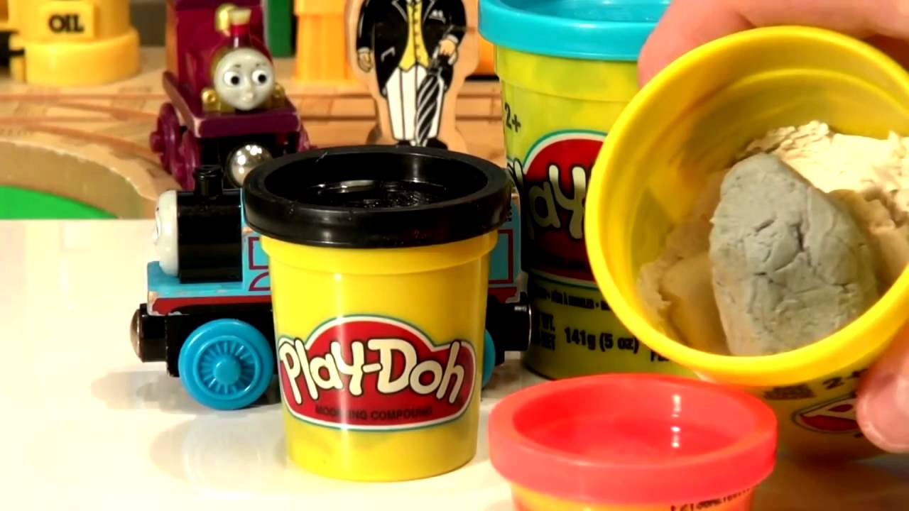 Stop Motion Thomas the Train from Play Doh with Nursery Rhymes - YouTube