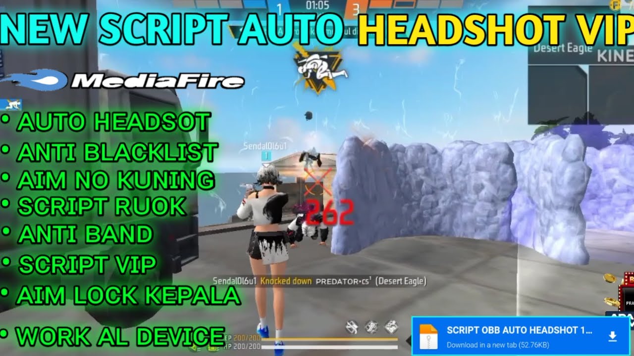 SCRIPT OBB AUTO HEADSHOT FF MAX FF ORI WORK AL DEVICE 💯 - YouTube