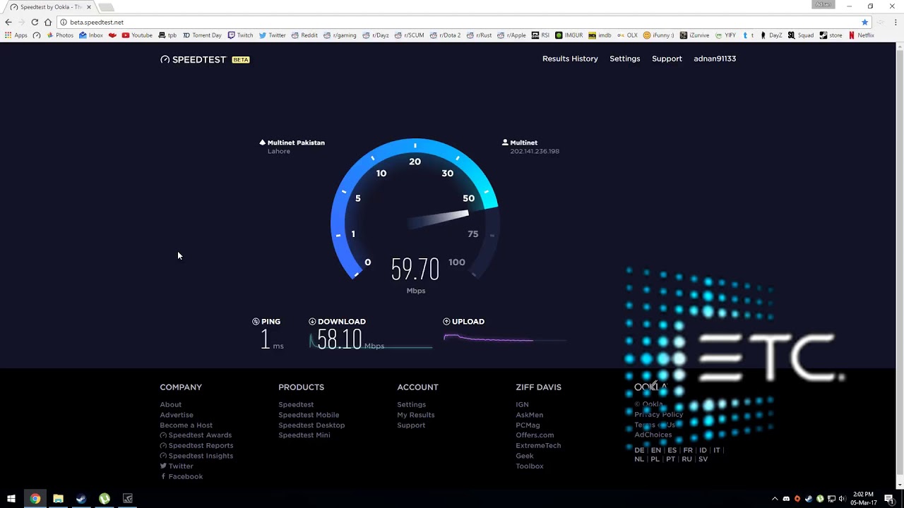 Fiberlink Speed Test 100 MB 2020 - YouTube
