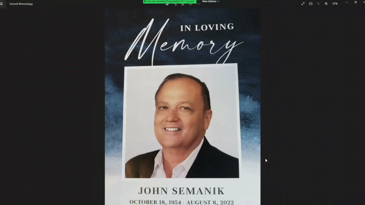 In honor of the late John Semanik - YouTube