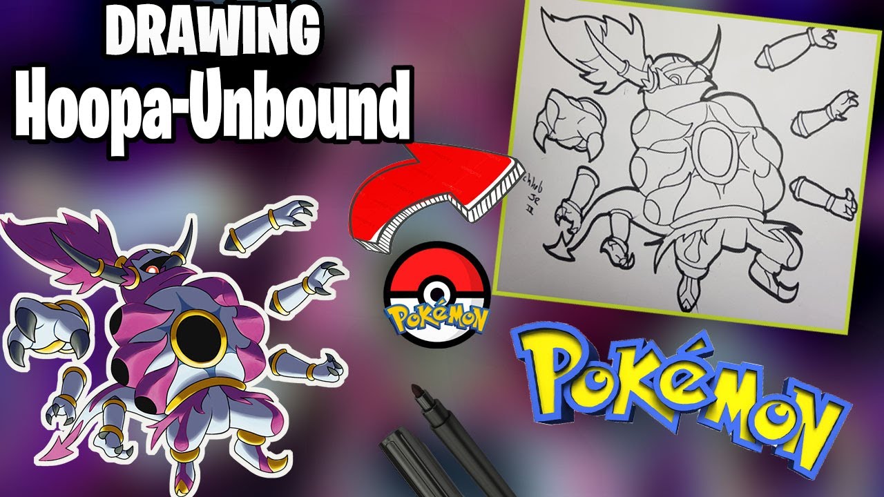 How To Draw Hoopa-Unbound From Pokemon Gen 6 Speed Drawing - YouTube
