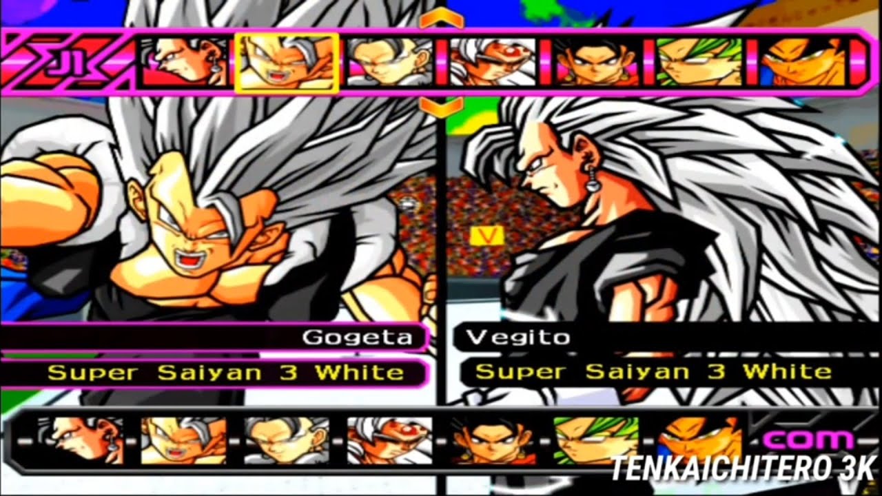 GOGETA SSJ3 WHITE TEAM Vs VEGETTO SSJ3 WHITE • DRAGON BALL Z BUDOKAI ...