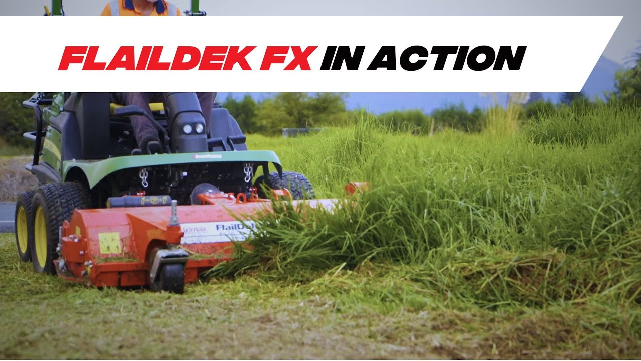 Trimax FlailDek FX in Action | Flail Front Mount | Municipal Mowing ...