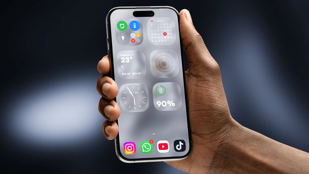 LIQUID GLASS 🤩 WIDGETS ESTILO IOS 26 PARA DISPOSITIVOS POCO - YouTube