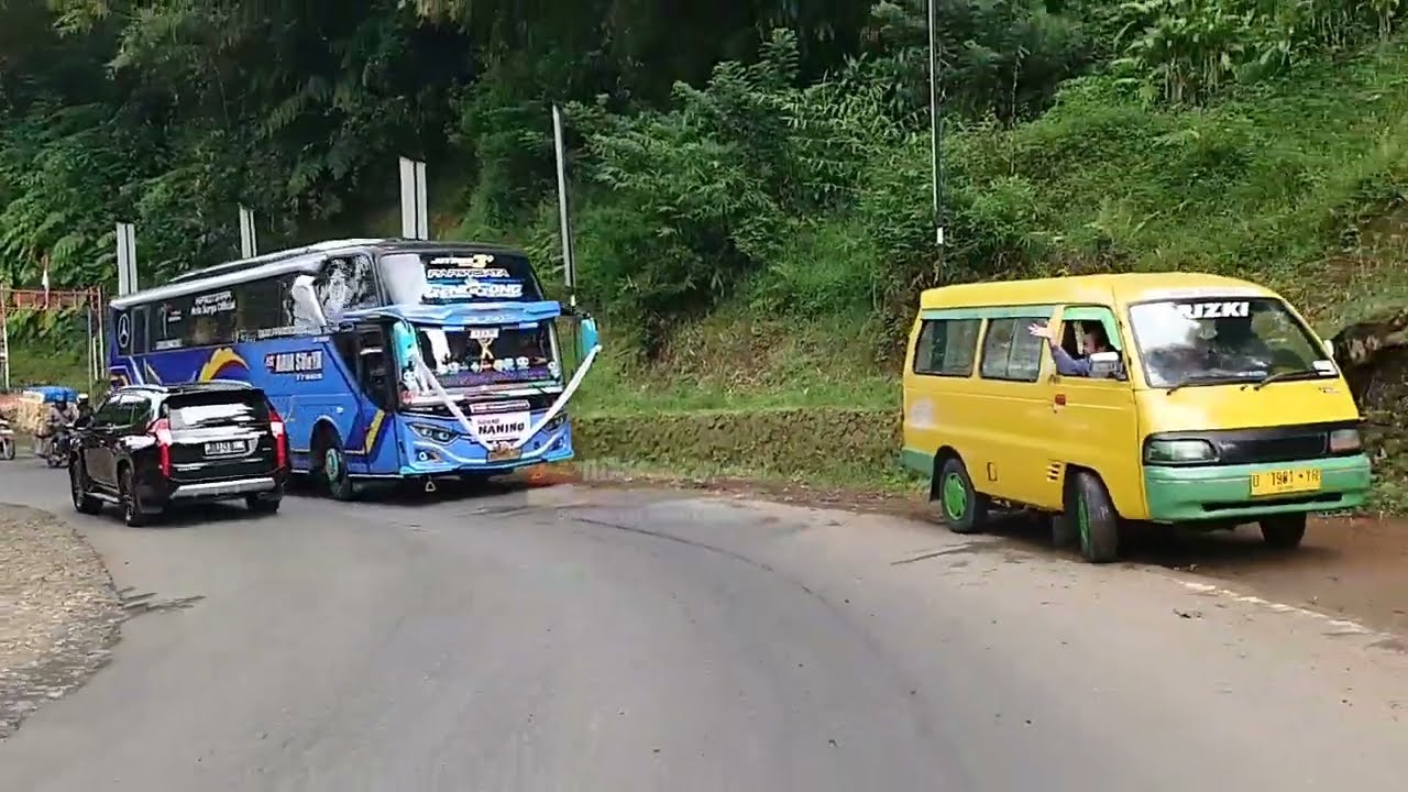 ngoyod bus telolet Genggong&bagus trans arah Pangalengan trip wayang ...