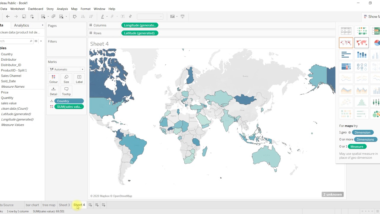 Insert Maps in Tableau public - YouTube