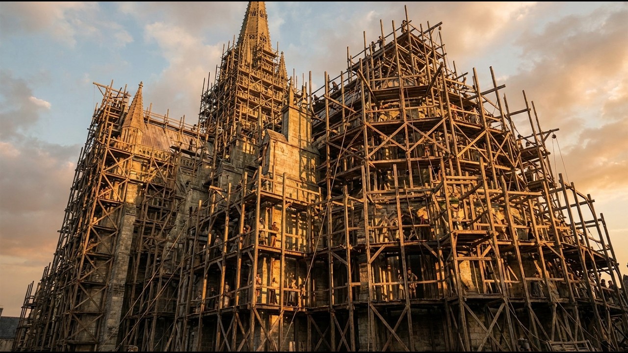How Medieval Cathedrals Were Actually Built - A.I Reconstruction - YouTube