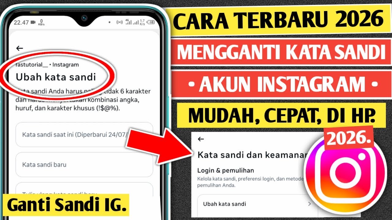 CARA MENGGANTI KATA SANDI INSTAGRAM | CARA GANTI KATA SANDI IG - YouTube