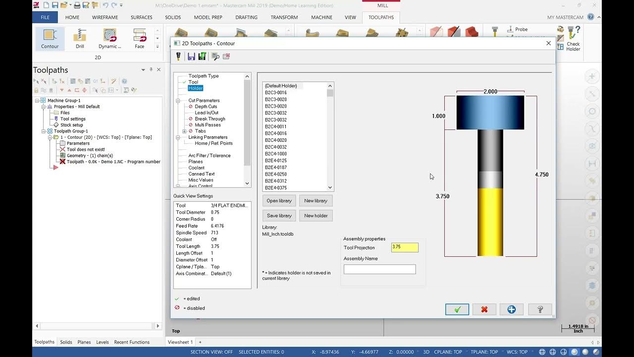 How to apply contour toolpaths - YouTube