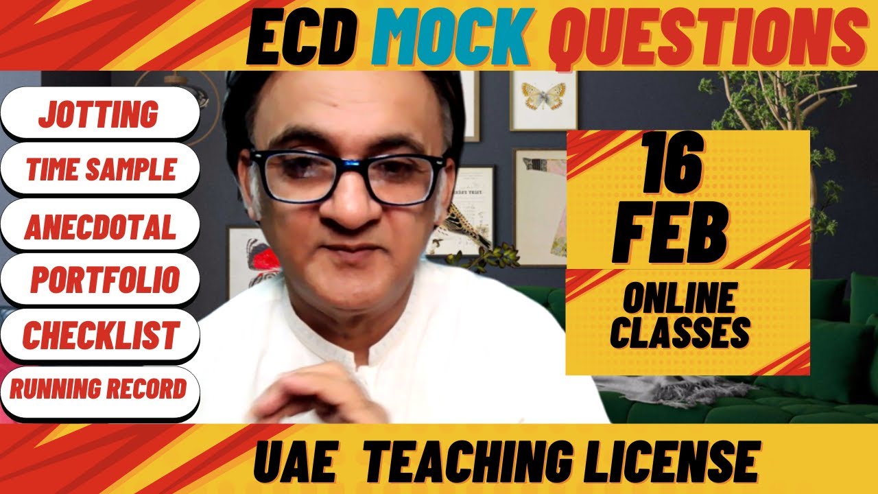 ECD Pedagogy Mock Questions for UAE Teaching License | Assessment ...