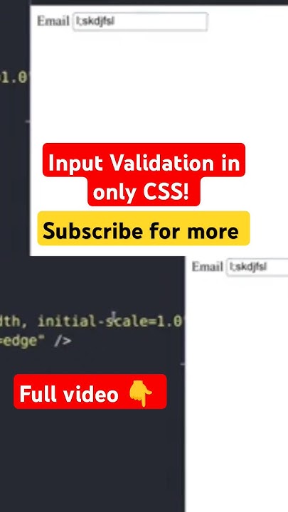 Validate Input Only Using Css Coding Html Css Formvalidation