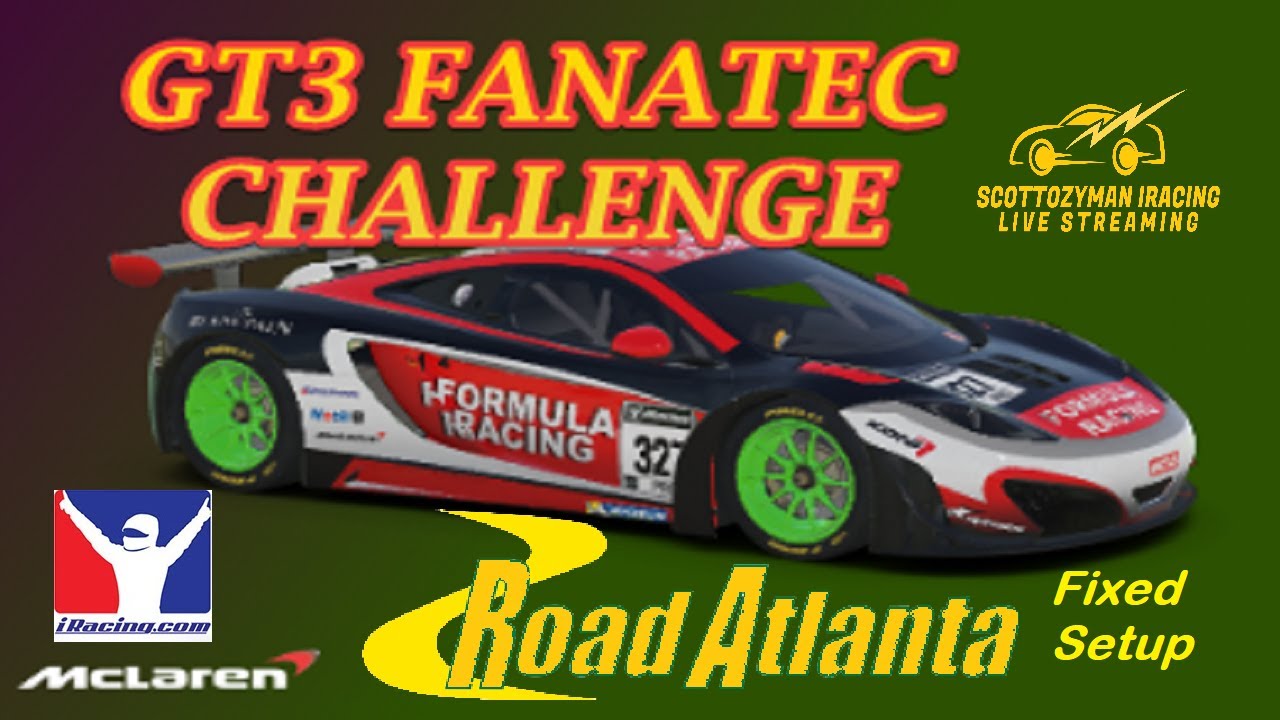 IRACING GT3 FANATEC CHALLENGE FIXED AT ROAD ATLANTA - YouTube