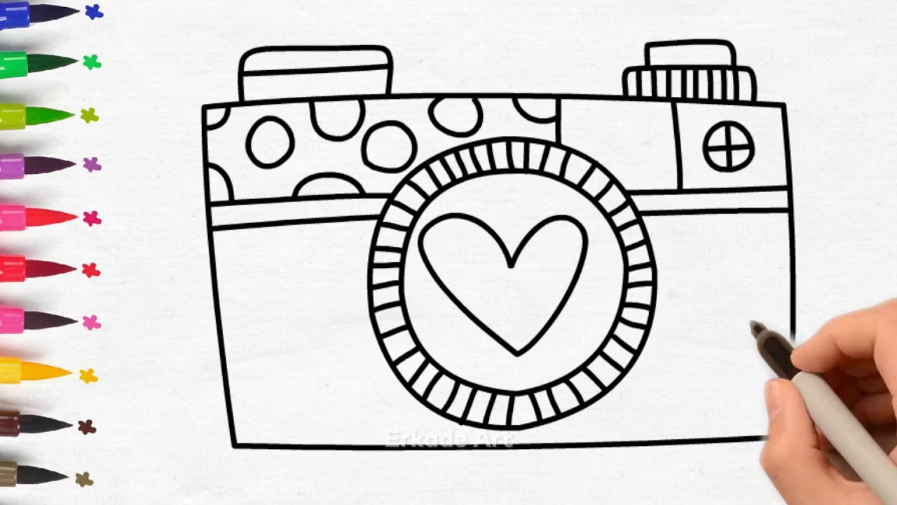 How To Draw A Camera Easy 📸 🖍 Drawing For Kids - YouTube