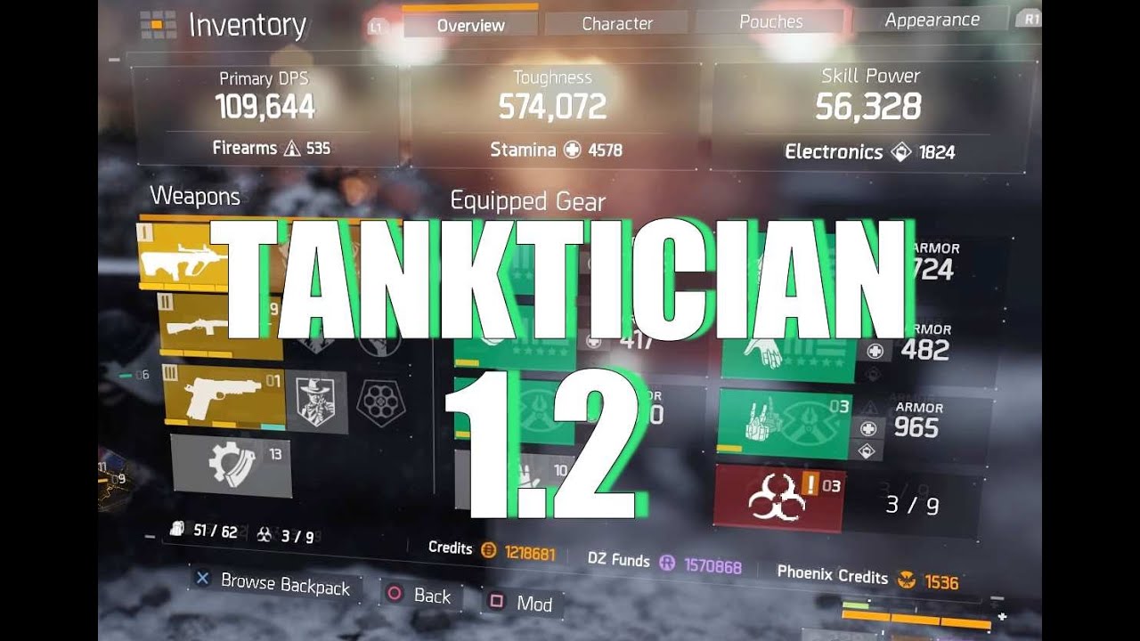The Division | Ultimate |TANKTICIAN | TANK BUILD | 574K Toughness | 60K ...