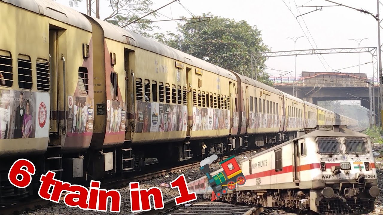 6 IN 1 train Tirumala prashanti ratnachal Express LTT Amravati Express ...
