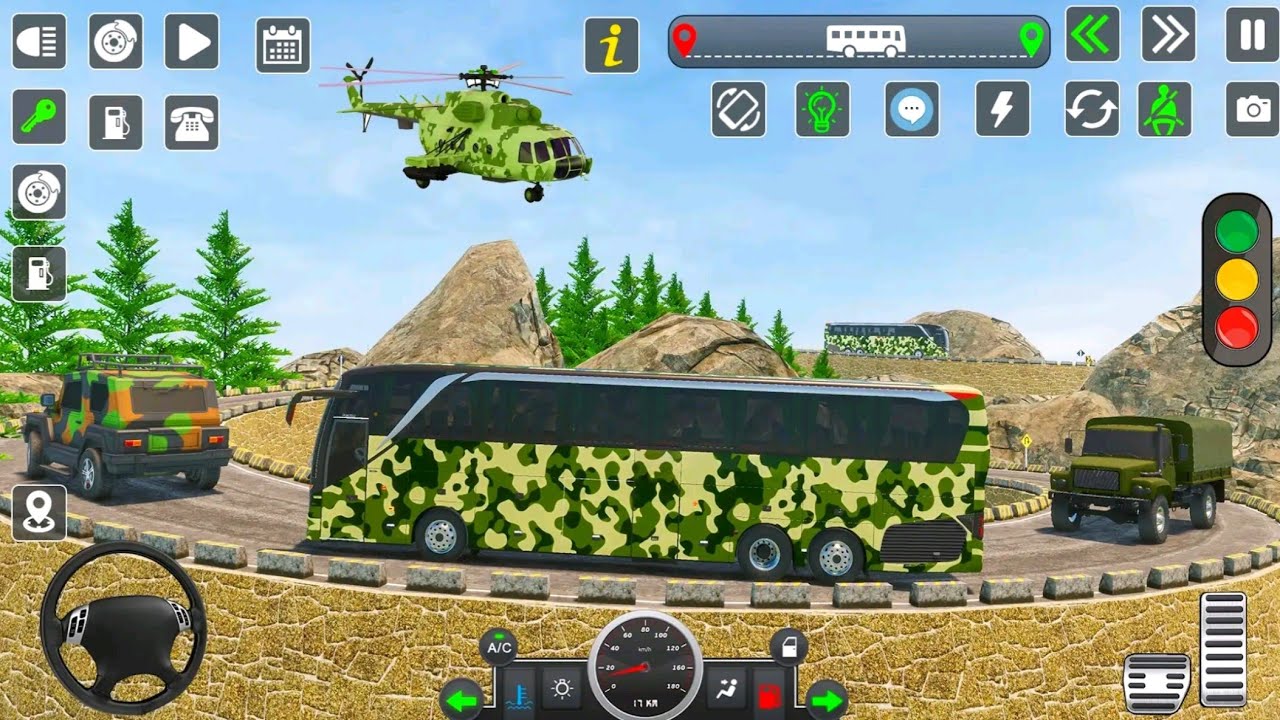 US Army Military Bus Driving || Bus Game 3D || Android Gameplay - YouTube