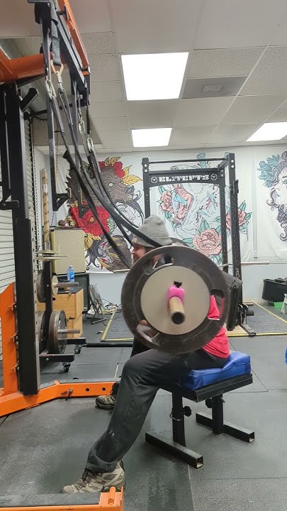 350lb Seated Safety Squat Bar Good Mornings - YouTube
