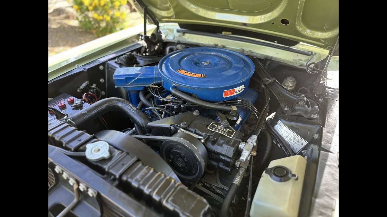 1968 Mustang Unrestored Engine Compartment - YouTube