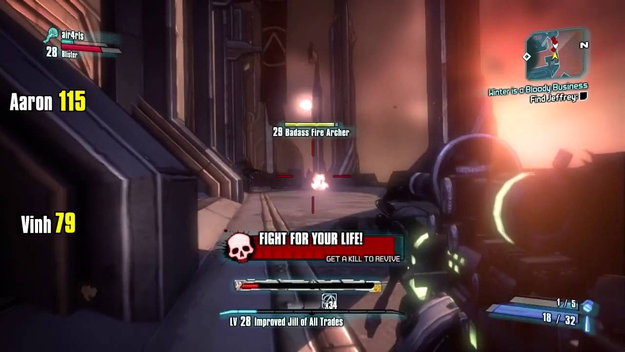 Fun in Borderlands 2 Part 34 - Fighting our way to Jeffrey - YouTube