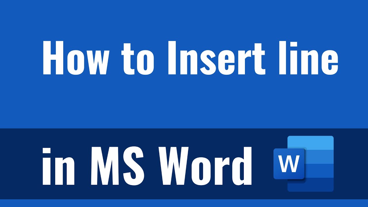 How To Insert Line In Word YouTube How To Insert Line In Word YouTube