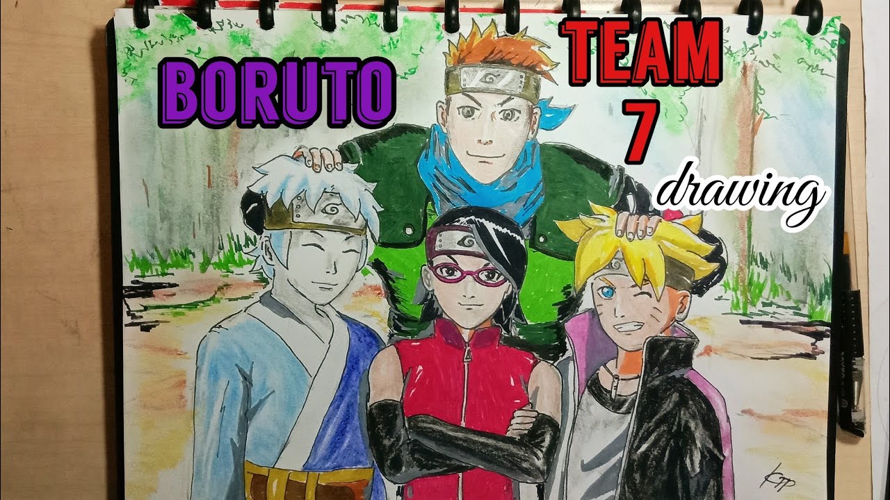 Boruto Team 7||Speed Drawing - YouTube