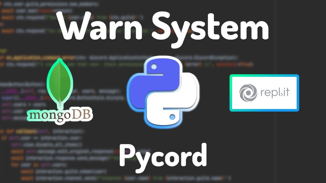Pycord Bot Warn Tutorial Replit Youtube