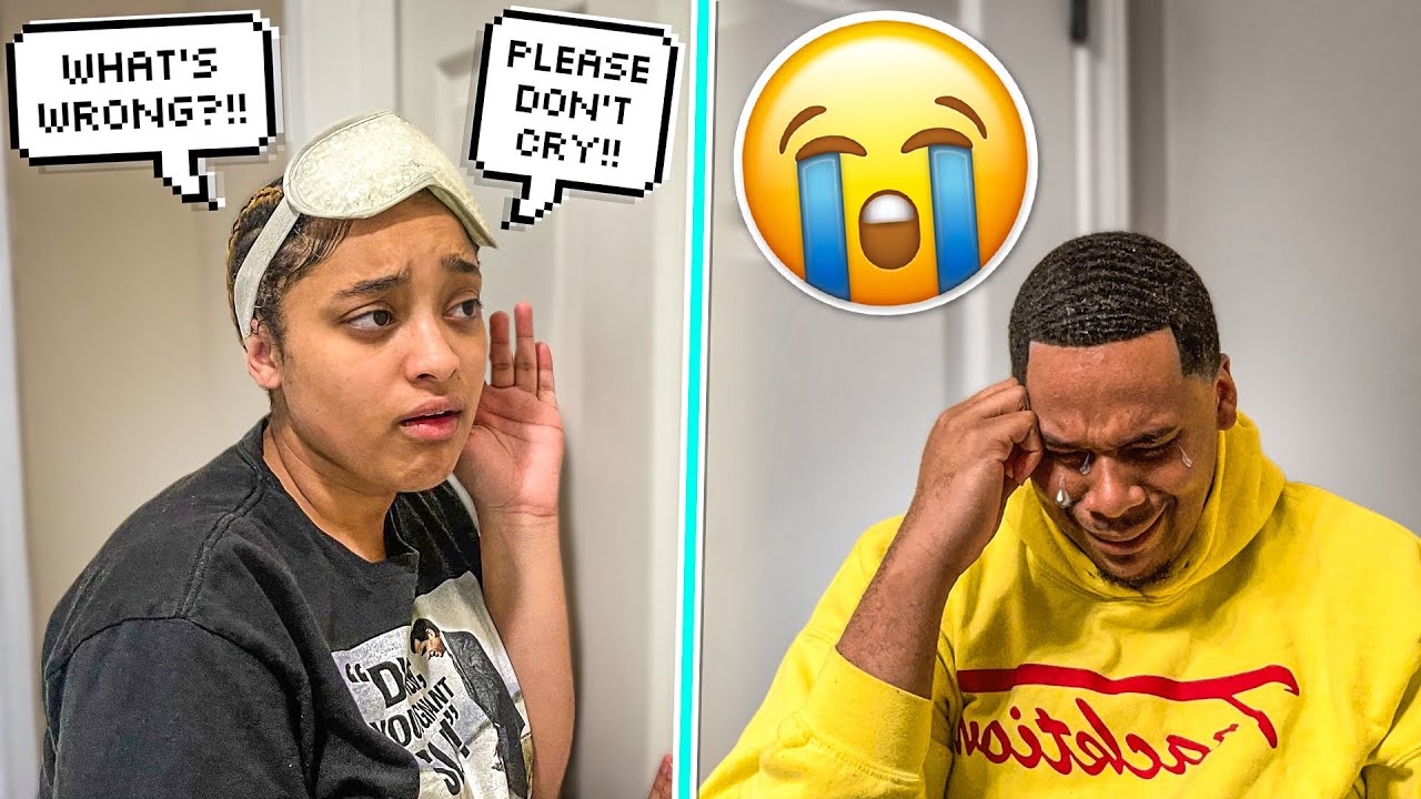 CRYING WITH THE DOOR LOCKED! *PRANK* - YouTube