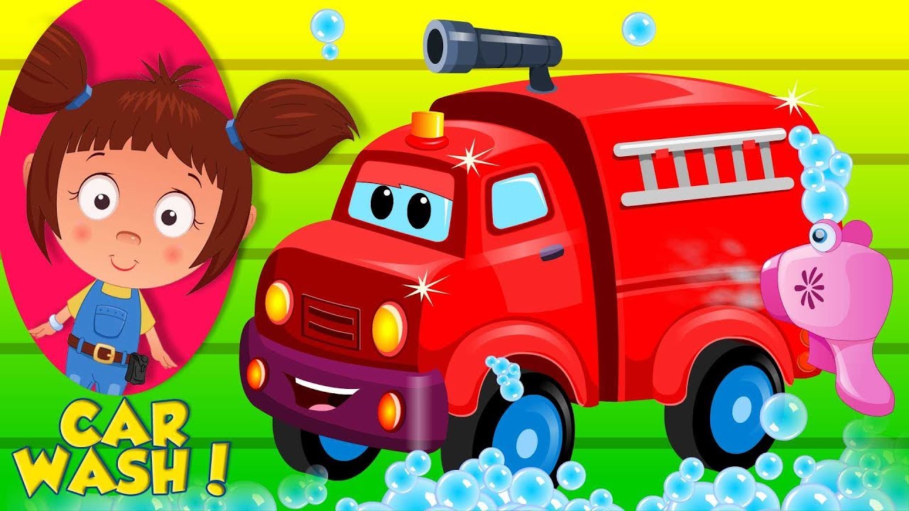 Fire Truck | Car Wash Videos For Children by Kids Channel - YouTube