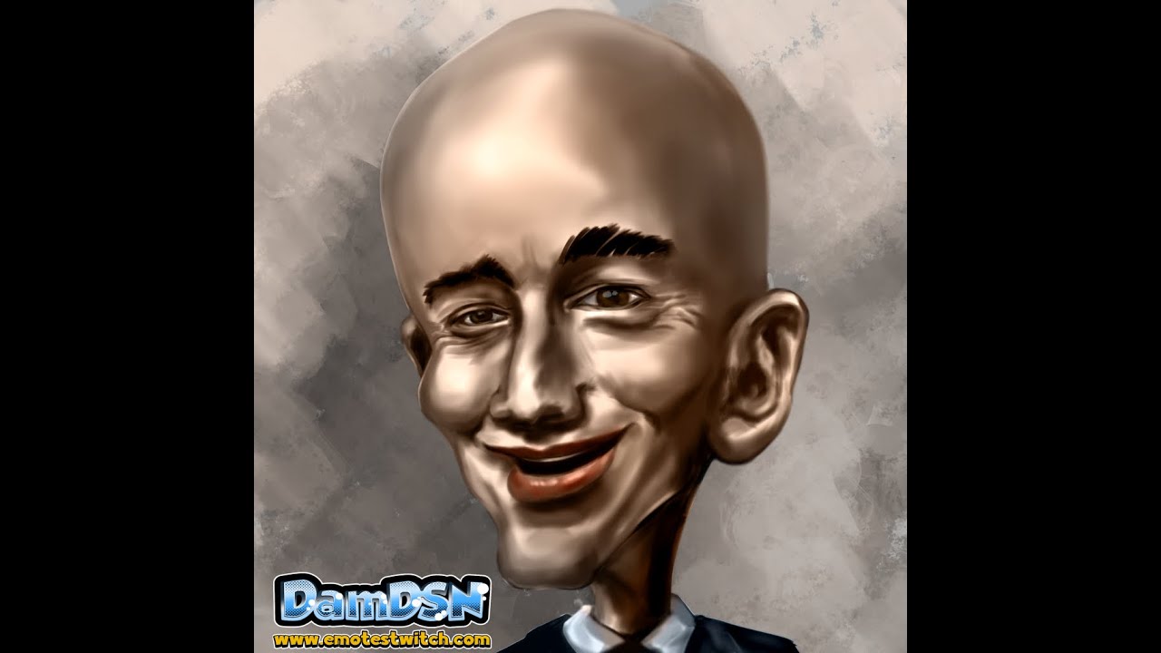 CARICATURE TIMELAPSE 04/35 : Jeff BEZOS - YouTube