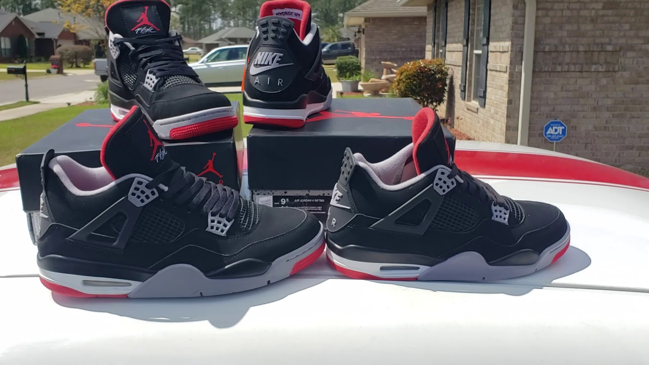 Its Already 3 Versions Of 2019 Nike Air Jordan 4 Bred!! Lets Compare Da ...
