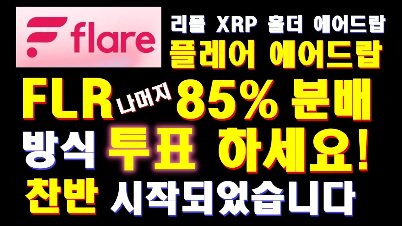플레어 Flr 에어드랍 찬성 반대 투표 시작 Flr 나머지 85 에어드랍 분배 방법 투표 참여해 보세요 Bifrost