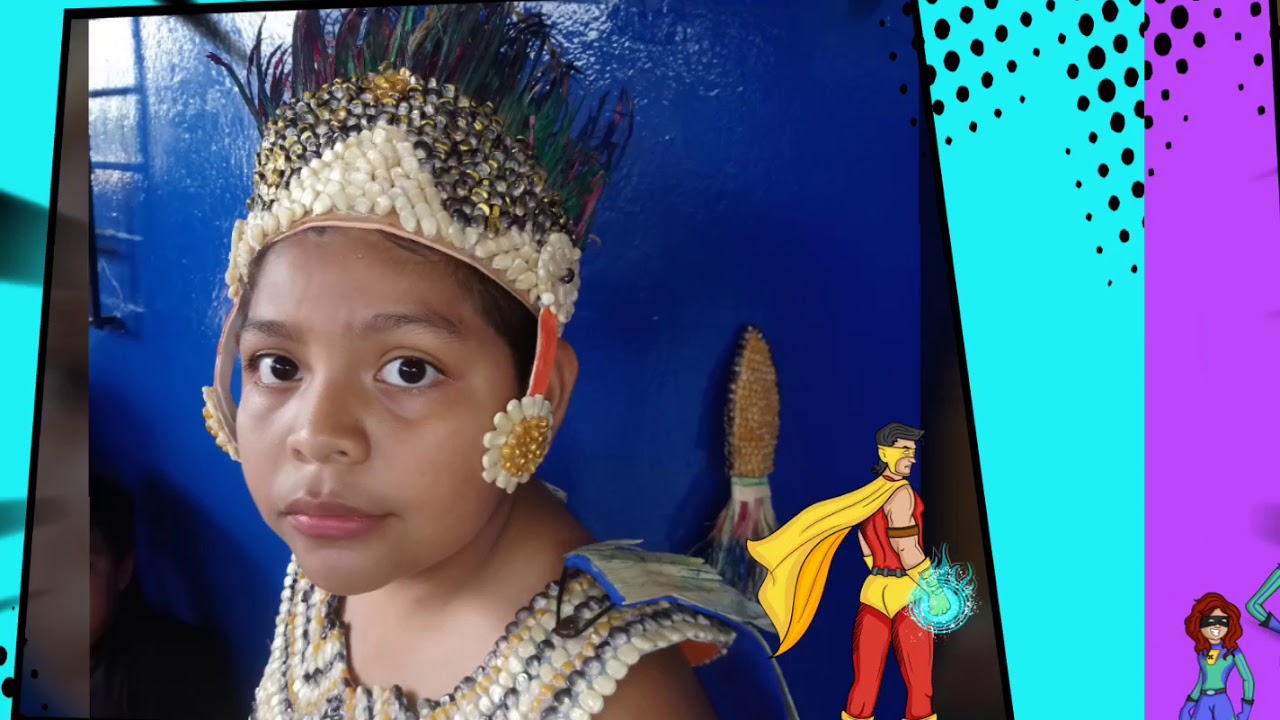 Traje de príncipe maya, elaborado con tusa y maíz. - YouTube