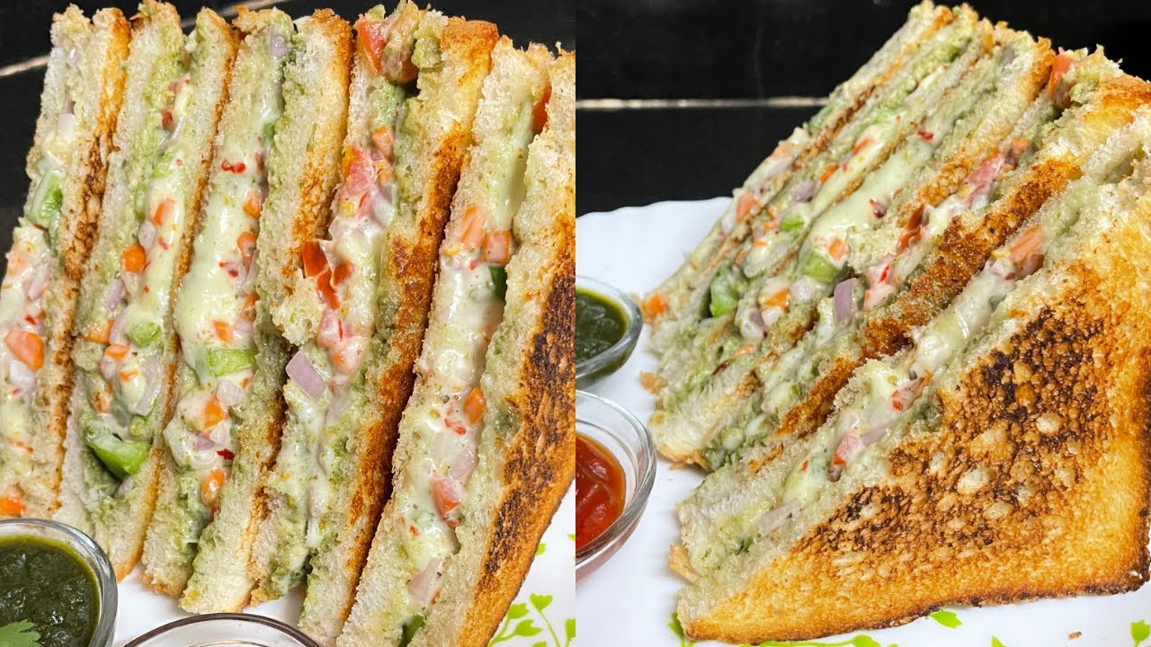 Tawa Cheese Chilli Mayo Toast Sandwich | Mumbai Street Style Sandwich ...