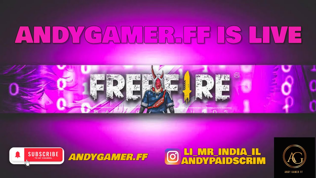ANDY GAMER IS LIVE FREEFIRE LIVE WITH Andy gamer. ff #FREEFIRE #LIVE # ...