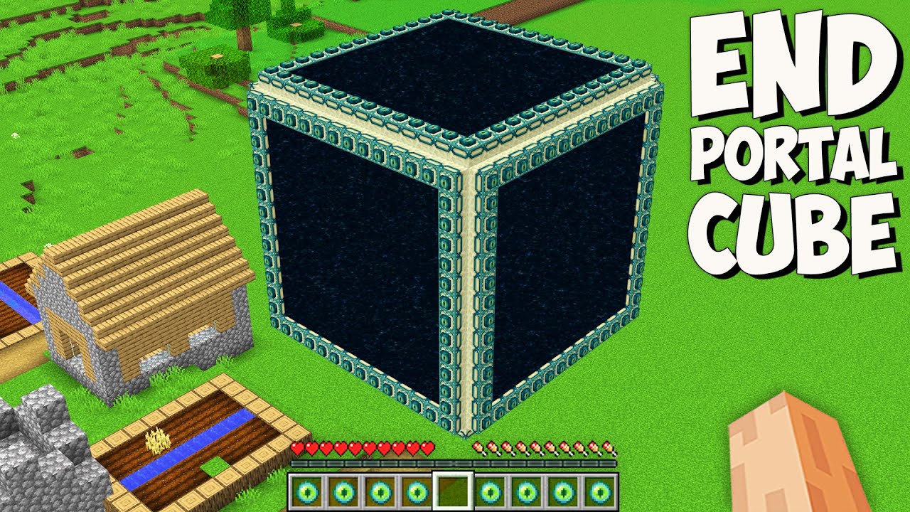 I found THE BIGGEST END PORTAL CUBE in Minecraft! This is GIANT SECRET ...