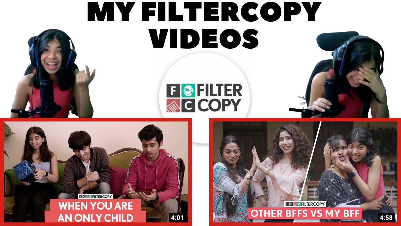 REACTING TO MY OWN FILTERCOPY VIDEOS | DEVISHI MADAAN - YouTube