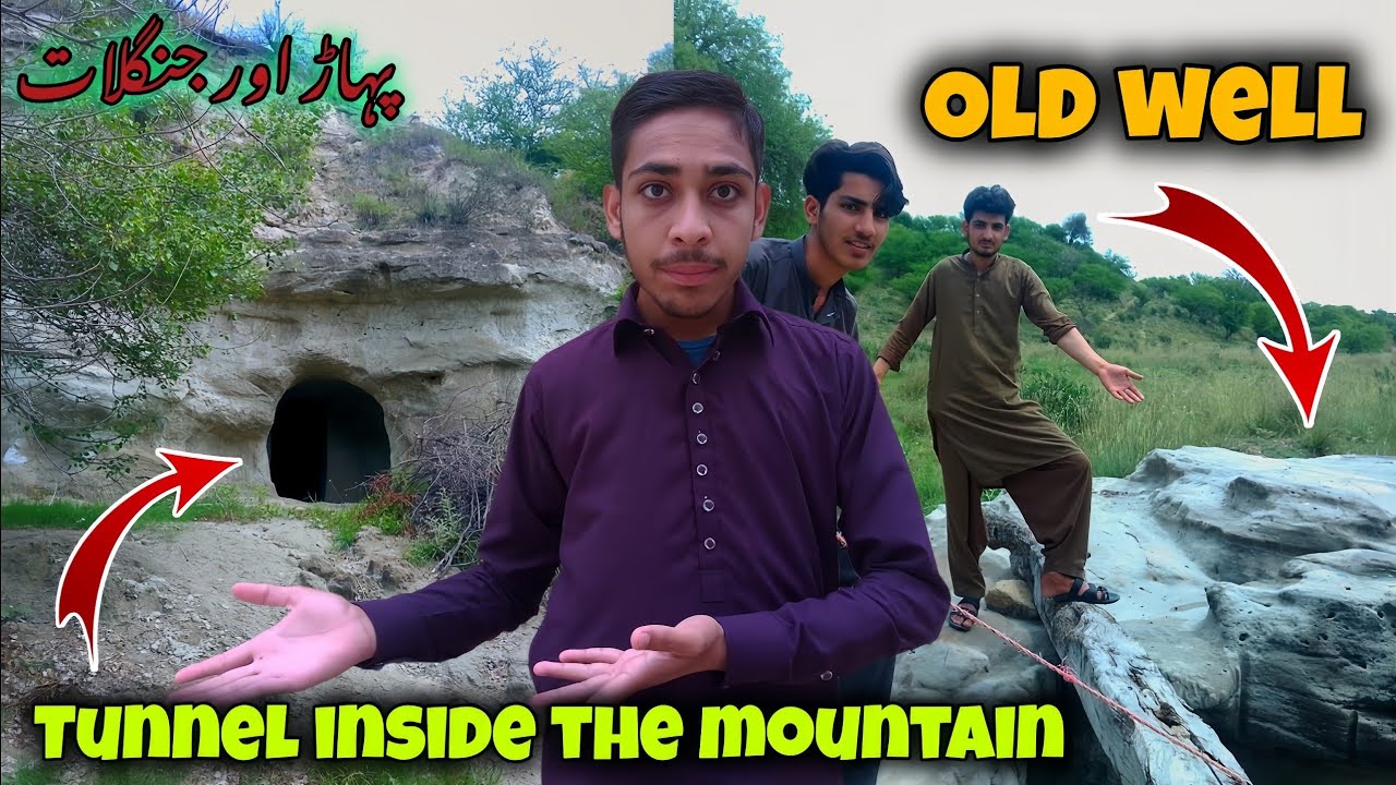 Tunnel inside the mountain old well Historical place Mr Muneeb vlog video - YouTube