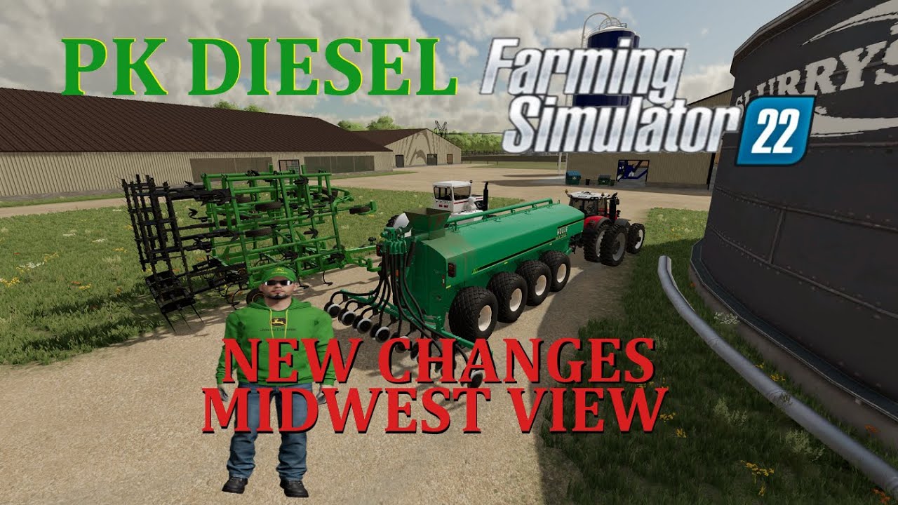 NEW CHANGES MIDWEST VIEW FS22 HOULE MANURE TANKER MASSEY FERGUSON 8480 ...