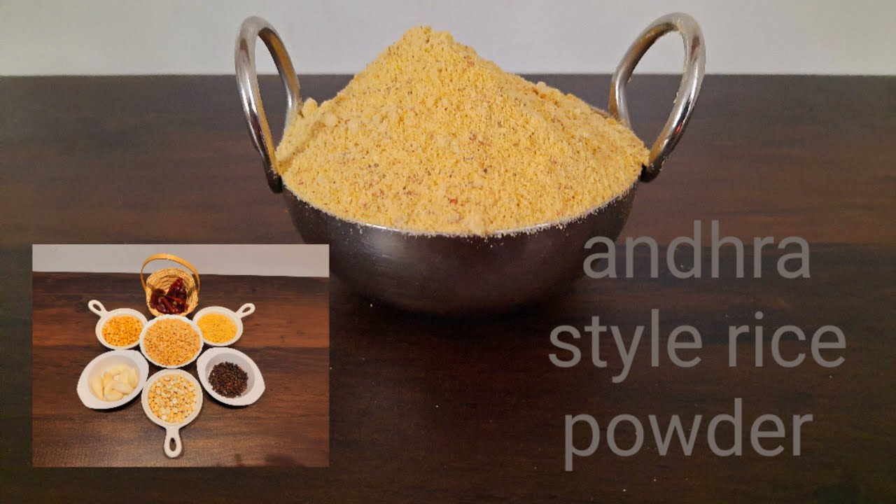 Andhra style rice powder /how to make andhra style paruppu podi in ...