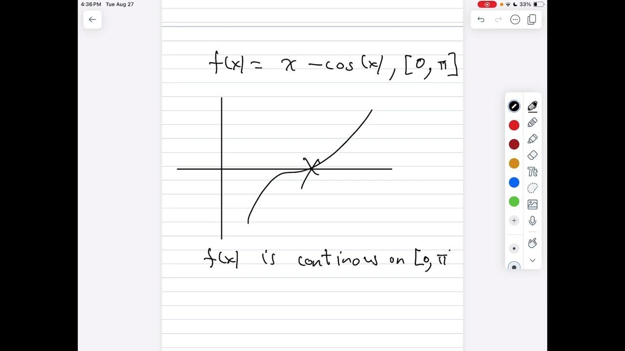 Applying the Intermediate Value Theorem (Calculus 1) - YouTube