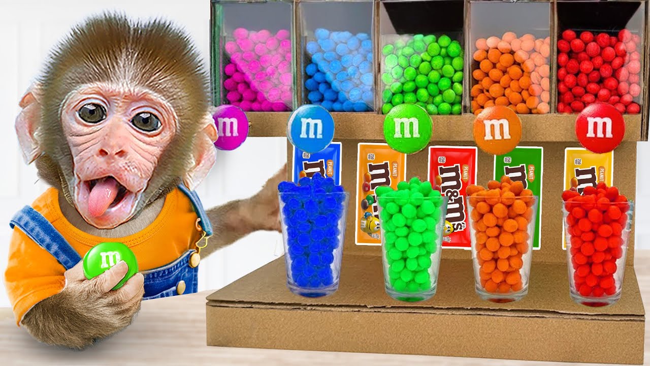 Choco Monkey play Discover Magical M&M Candy Vending Machine but meet ...