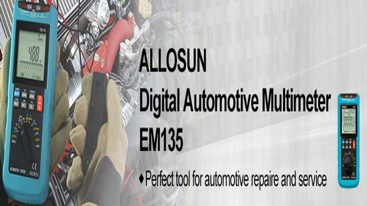 Multímetro AlloSun EM-135 automotriz - YouTube