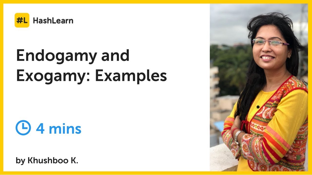 Endogamy and Exogamy: Examples - YouTube